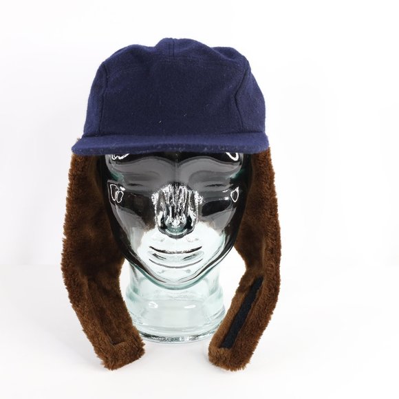 Perry Ellis | Accessories | Vintage 9s Perry Ellis Wool Blend Ear Flap 5 Panel Fitted Hat Cap ...